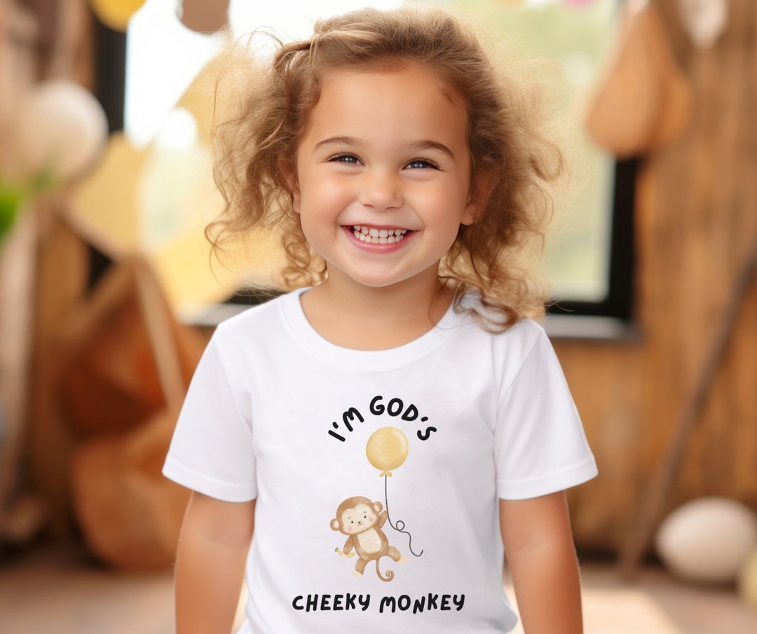 I'm God's Cheeky Monkey, Shirt or Onesie Printable SVG PNG, Kids ...