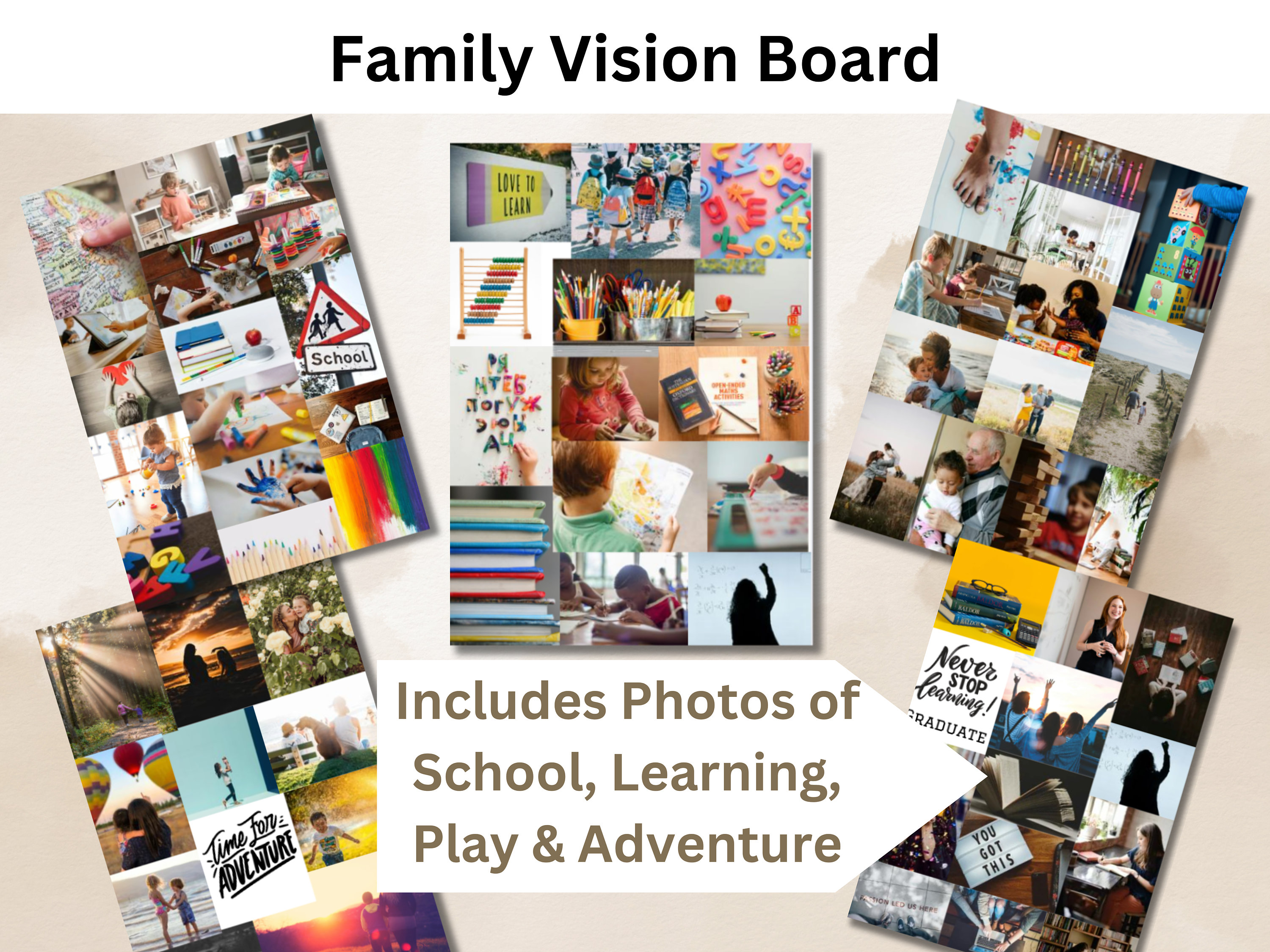 Family Vision Board Kit, Family Prayer Board Kit, Grandparents Kids Mum ...