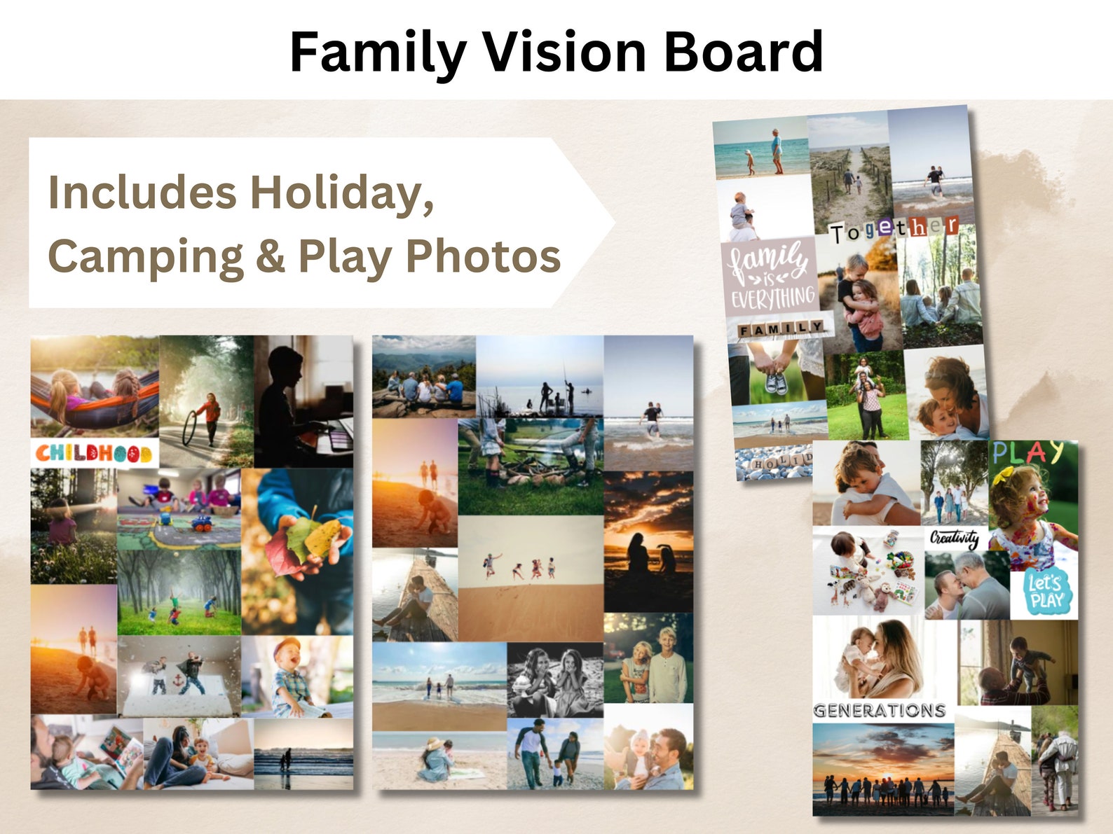 Family Vision Board Kit, Family Prayer Board Kit, Grandparents Kids Mum ...