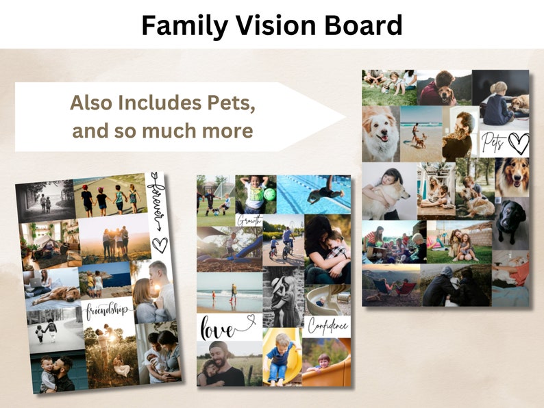 Family Vision Board Kit, Family Prayer Board Kit, Grandparents Kids Mum ...