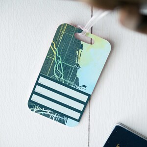 Chicago Personalized Metal Luggage Tag - Etsy