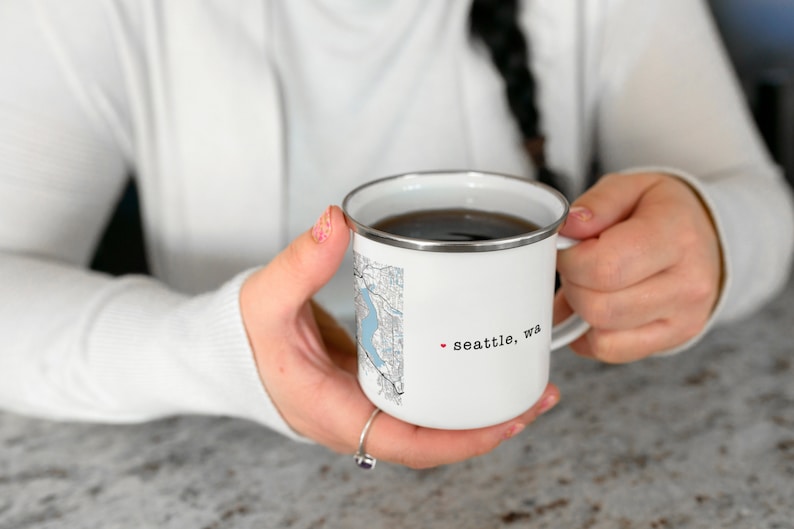 Seattle Washington Enamel Mug and Coffee Cup - Etsy