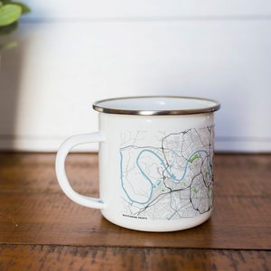 Nashville, Tennessee Map Enamel Mug and Coffee Cup - Etsy