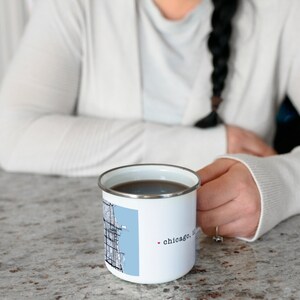 Chicago, Illinois Enamel Mug and Chicago Map Campfire Mug - Etsy