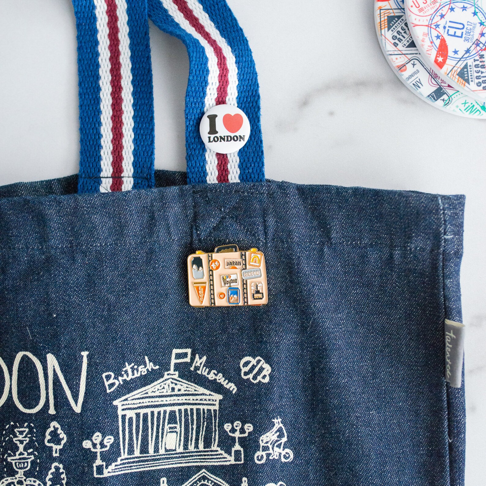 Suitcase Enamel Pin and Travel Gift for Her - Etsy