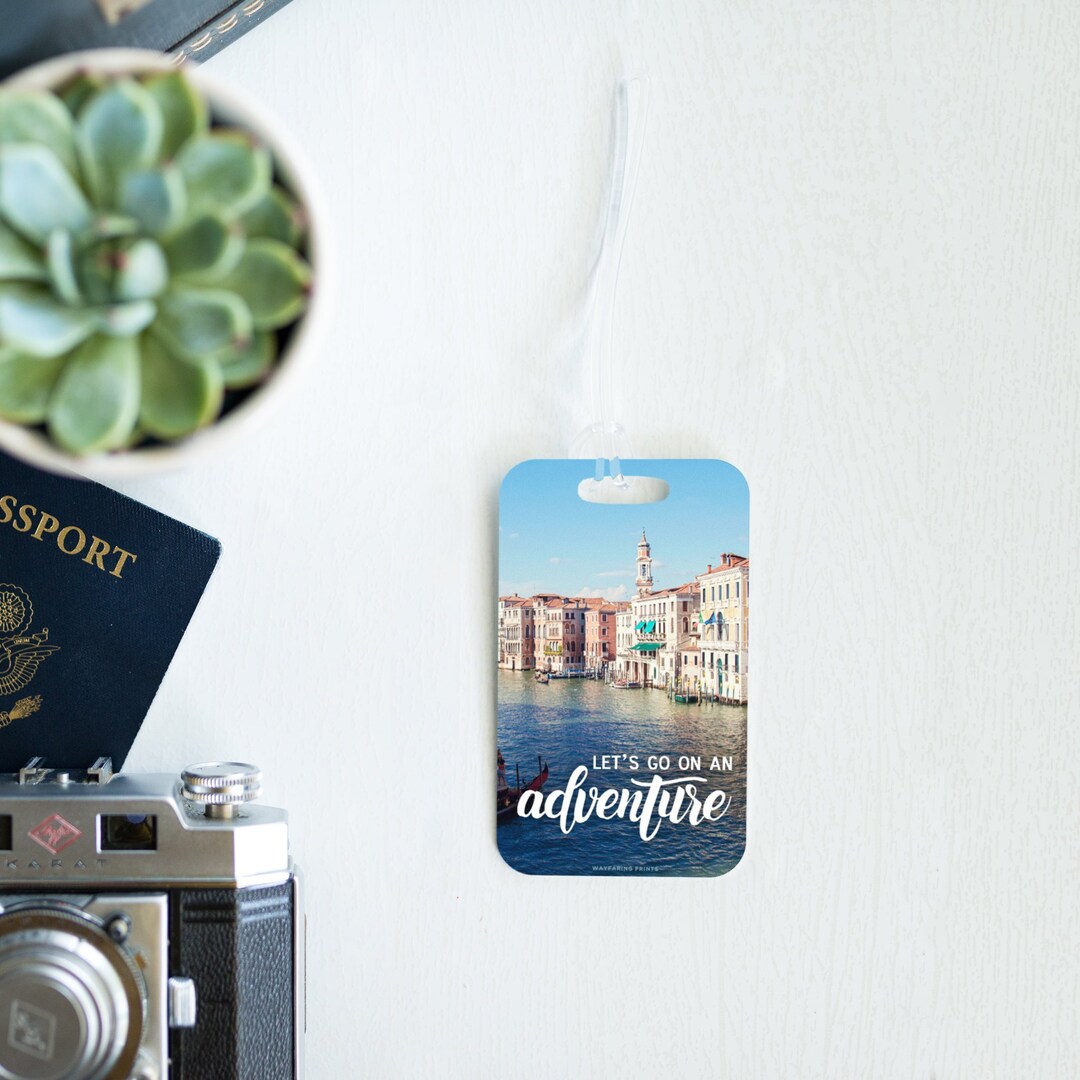 Italy Custom Travel Tag, Adventure Awaits Luggage Tag - Etsy