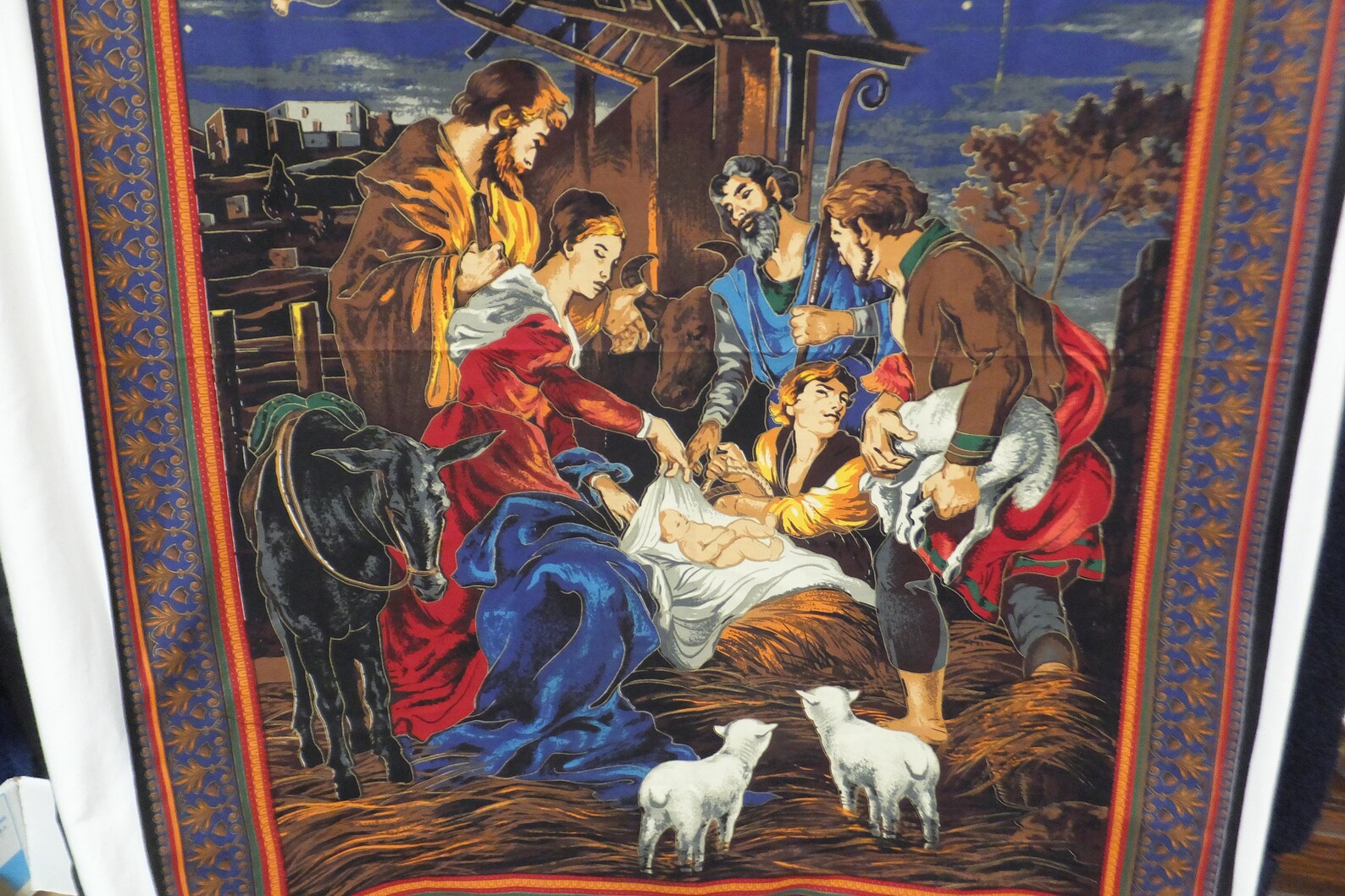 Christmas NATIVITY BANNER Big 43 x 34 Home Church | Etsy