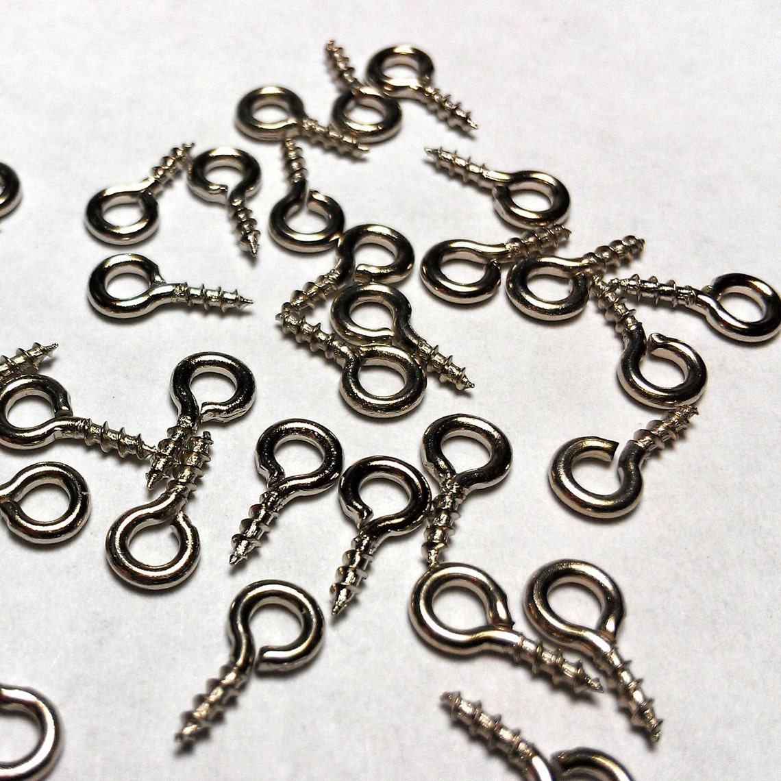 Small Silver Tone Eye Screw Eye Bail Finding 8mm - Etsy