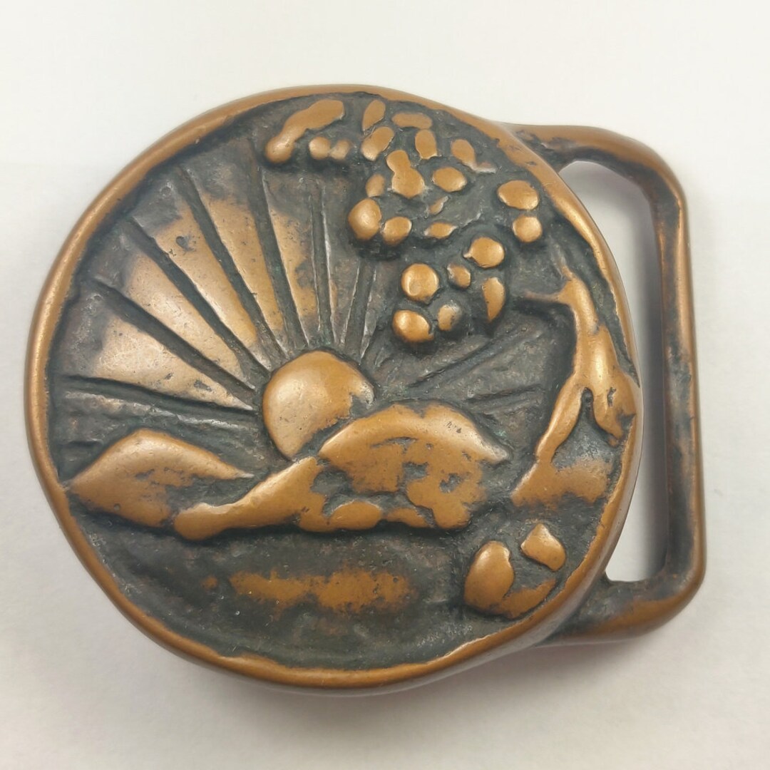 VTG 1970's Banshee Brass Tech Ether Guild Sun Hippie Belt Buckle Colorado Sunrise - Etsy