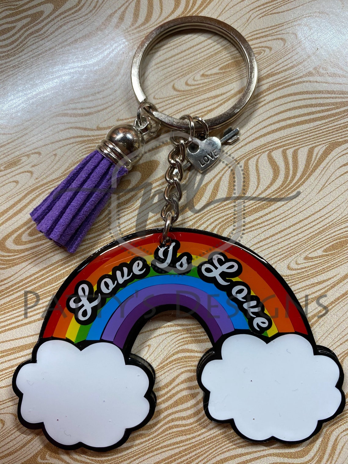 Love is Love Keychain - Etsy