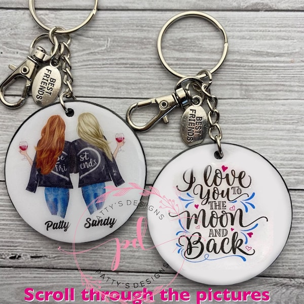 Best Friend Keychain - Etsy