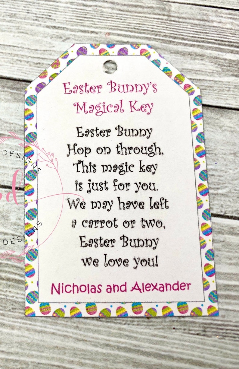 Easter Bunny Key Easter Bunny Magic Key Easter Children - Etsy
