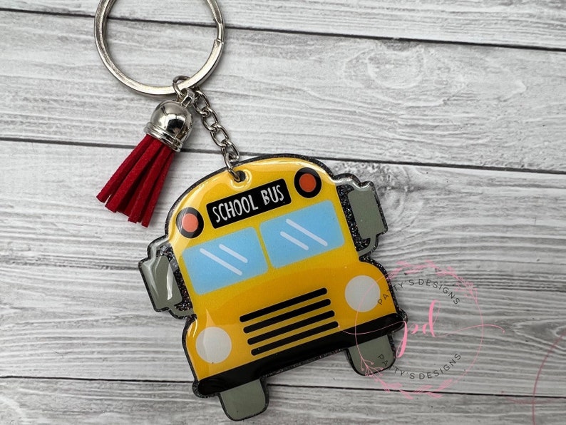School Bus Keychain - Etsy