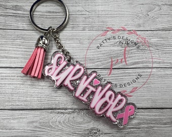 Breast Cancer Awareness Keychains - Etsy