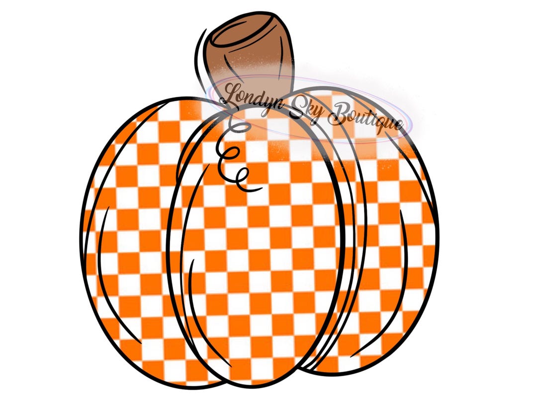 Tennessee Checkered Pumpkins Digtal PNG Instant Download - Etsy