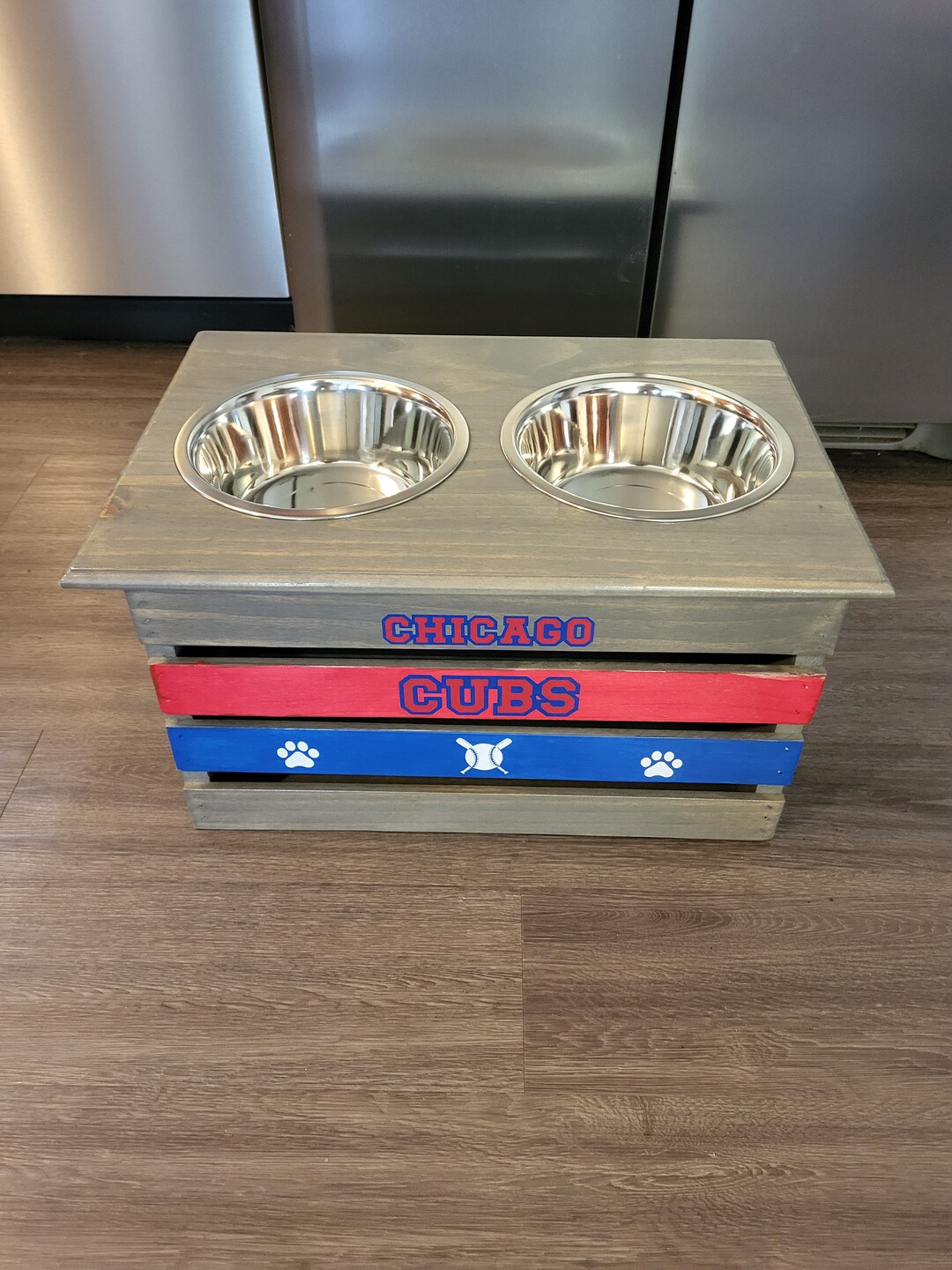 Chicago Cubs Dog Feeder Elevated Dog Feeder Raised - Etsy