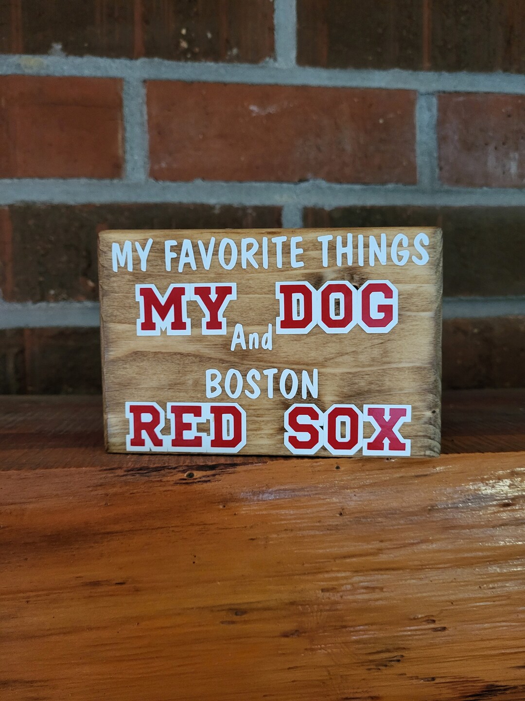 Boston Red Sox and My Dog Sign - Etsy