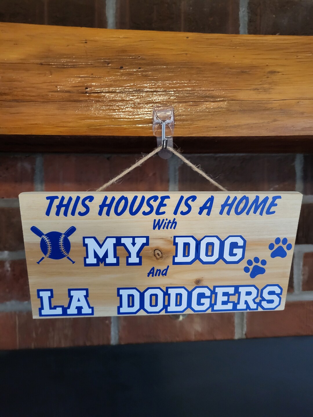 LA Dodgers and My Dog Sign - Etsy
