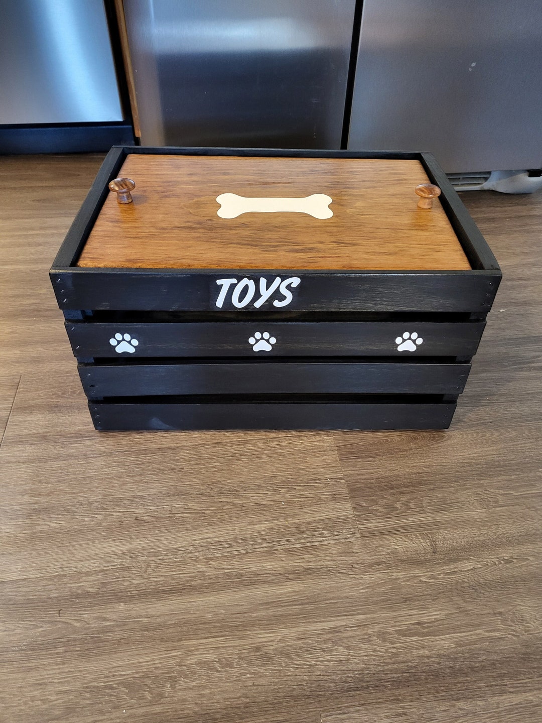 Personalized Dog Toy Box, Wooden Dog Toy Box, Dog Toy Storage Organizer ...
