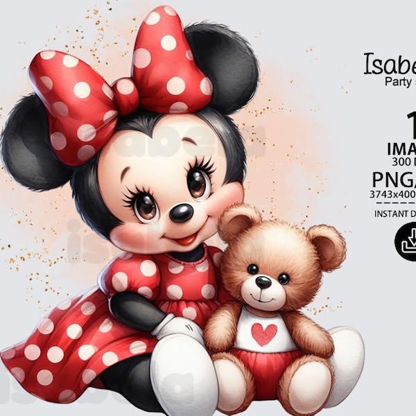 Minnie Mouse Red Dress Clipart - Etsy