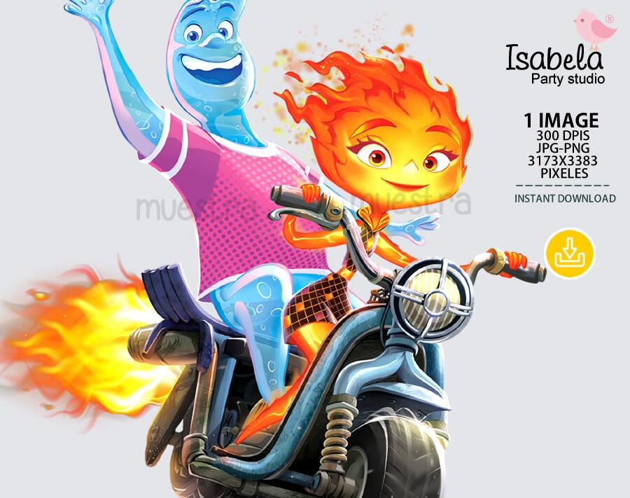 Elemental png, Elemental clipart, ember y wade clipart, elemental image ...