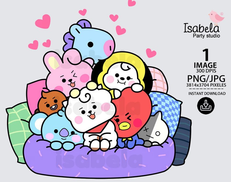BT21 png, bt21 clipart, bts png - Etsy México