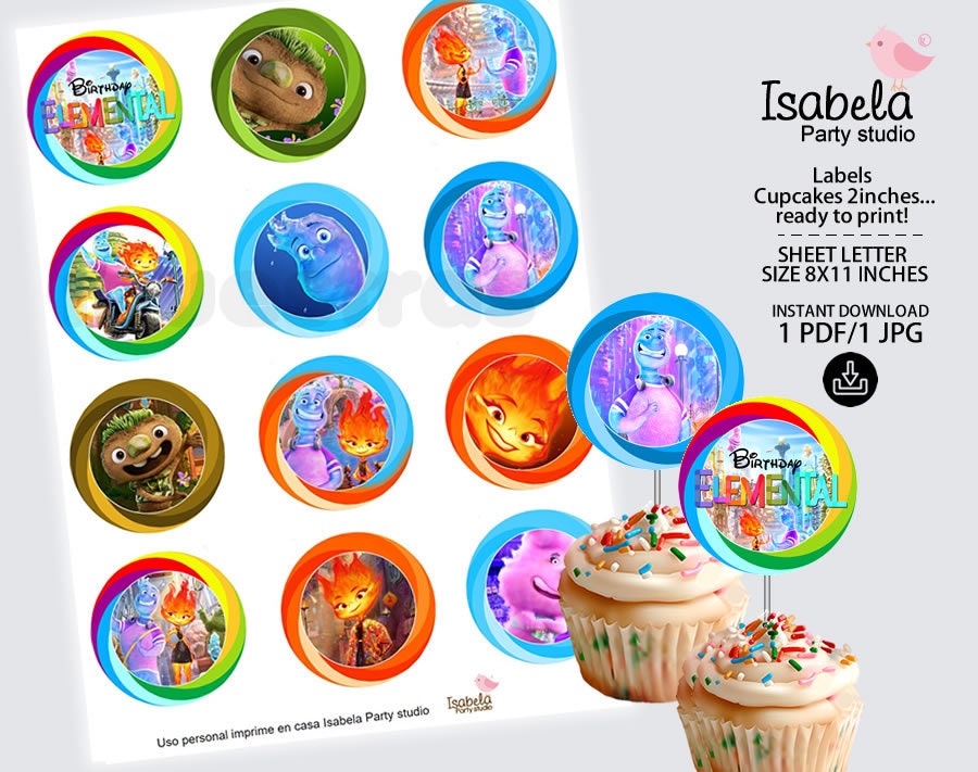 Elemental Cupcakes, Elements Cupcake, Elemental Cupcake Toppers ...