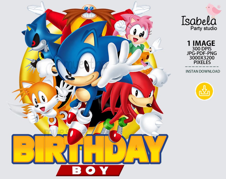 Sonic Png, Sonic Clipart, Sonic Birthday, Topper Cake Sonic Png, Sonic ...