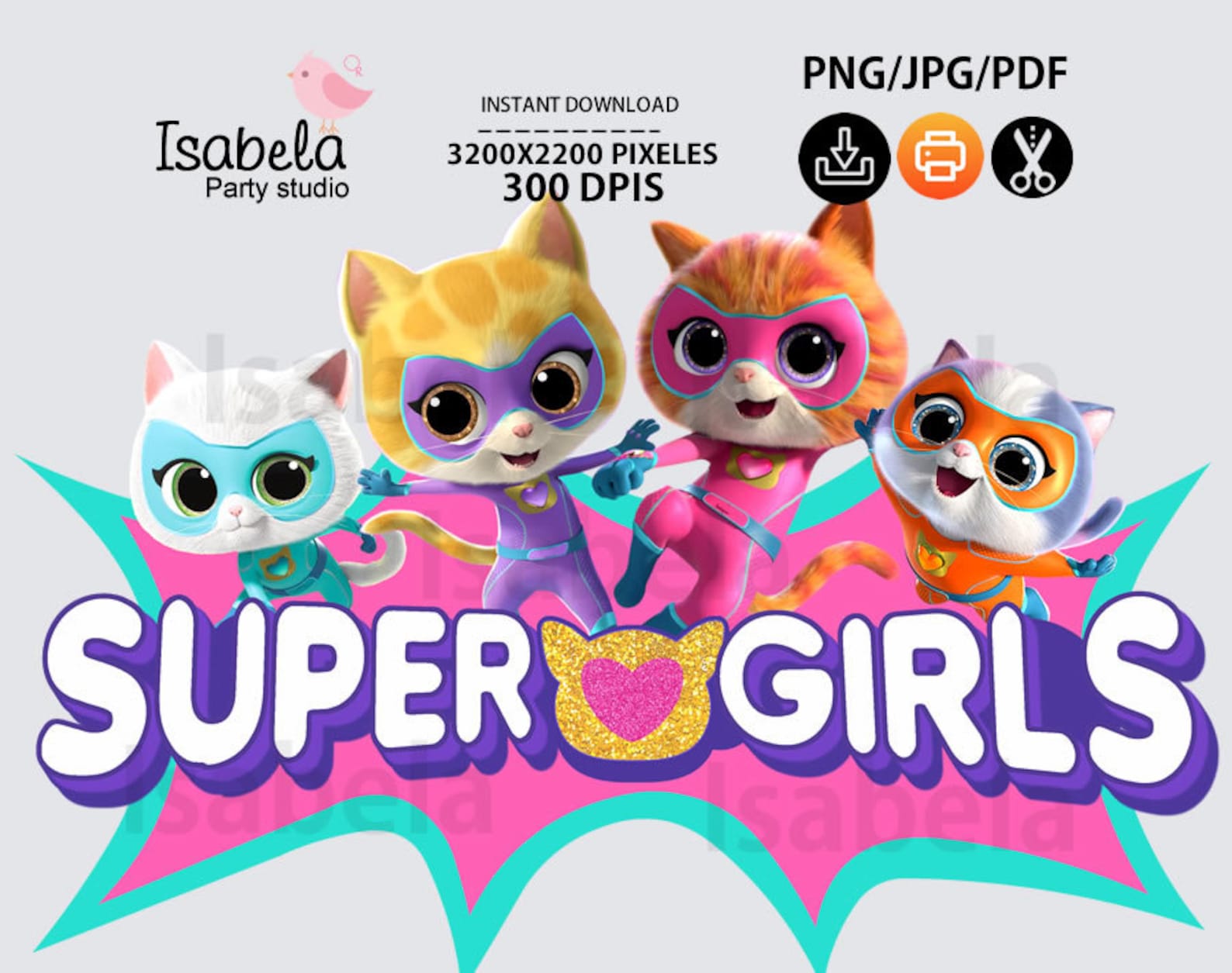 Super Kitties Png Super Kitties Clipart Super Kitties Sublimation Digital Download Etsy