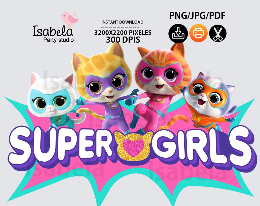 Super Kitties PNG, Super Kitties Clipart, Super Kitties Sublimation ...