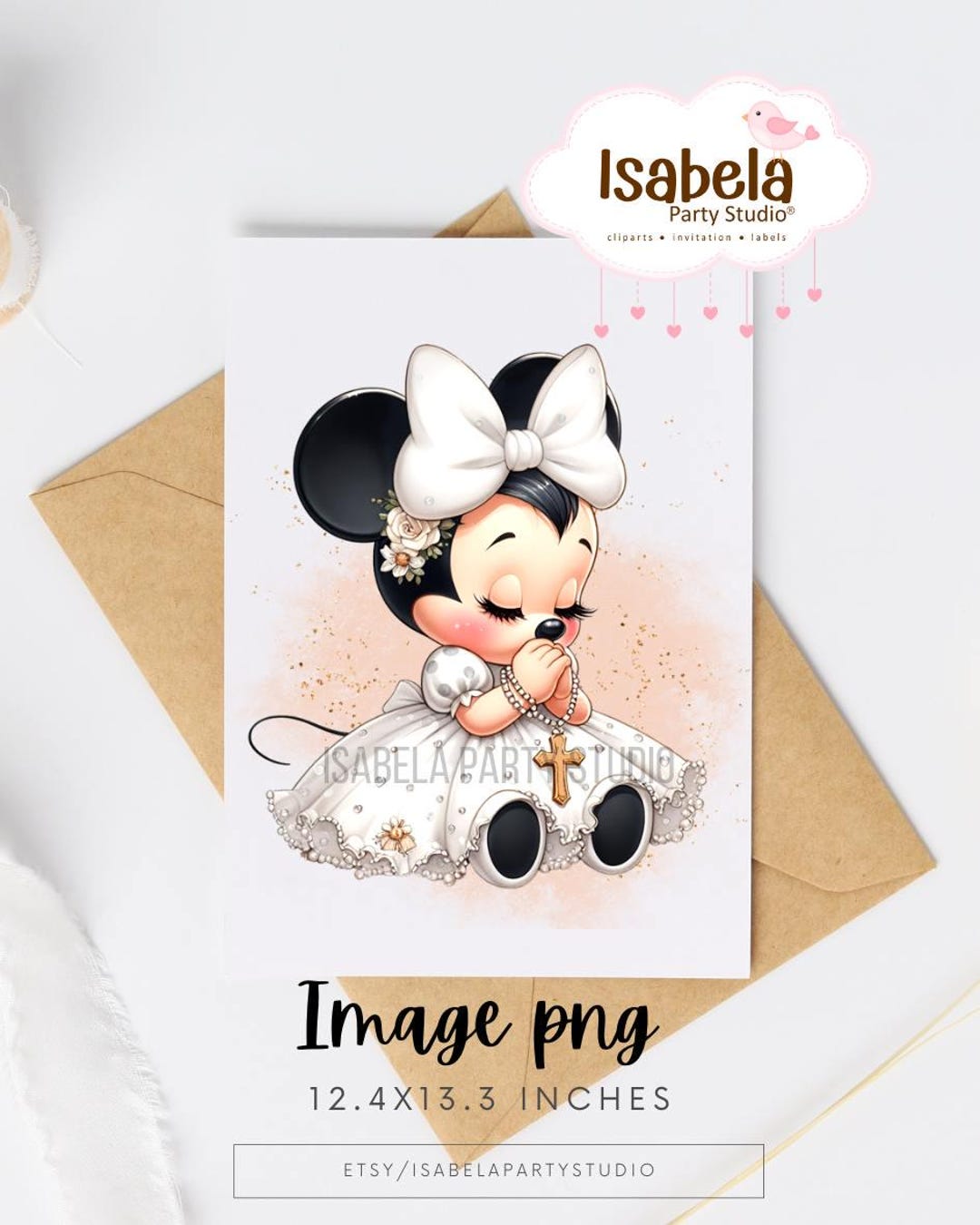 Minnie Mouse Baby Clipart, Minnie png, Minnie Mouse vintage png, Minnie ...