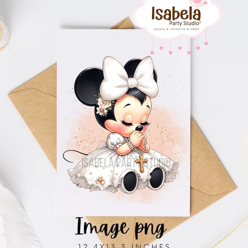 Blank Minnie Mouse Card - Etsy UK
