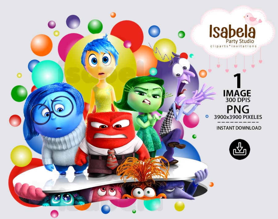 Inside Out 2 Clipart PNG, Digitaler Download, Wut, Freude, Traurigkeit ...