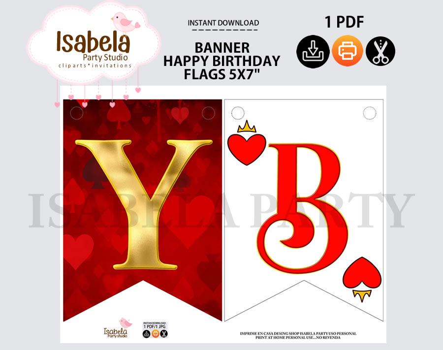 Descendants Red Banner Happy Birthday, Download, Cut Out and Print! PDF ...
