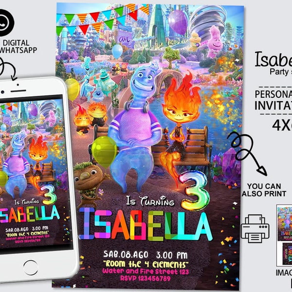 Elemental Party Invitation - Etsy