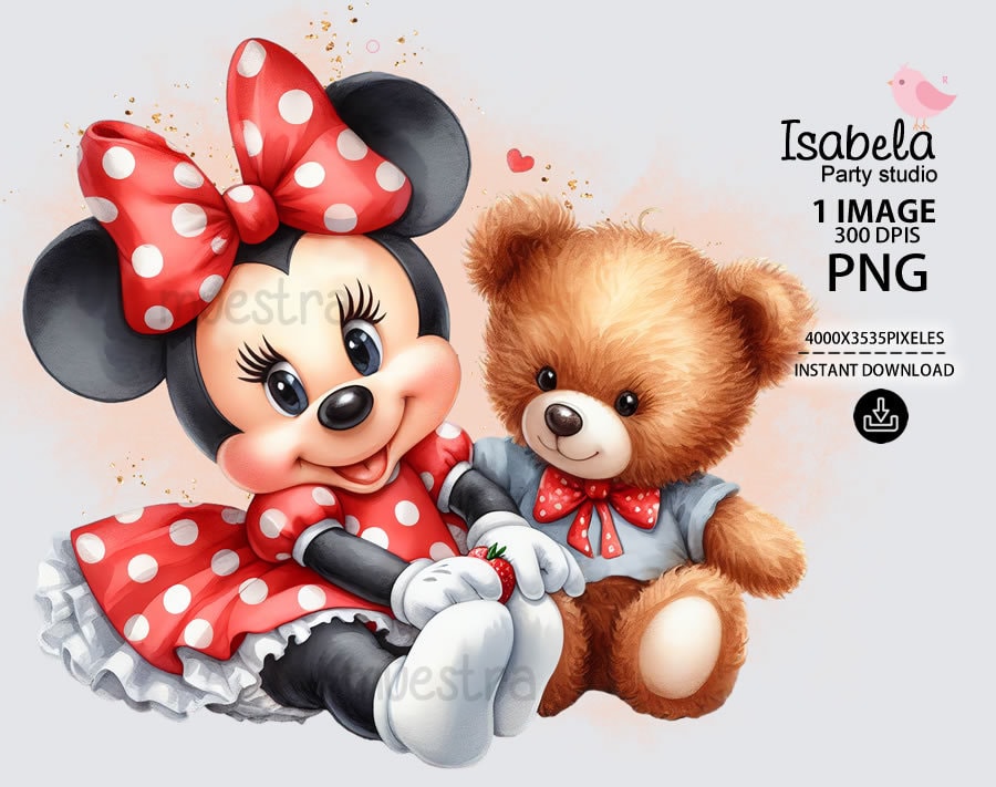 Minnie Mouse Baby RojaClipart, Minnie png, Minnie Mouse png, Minnie ...