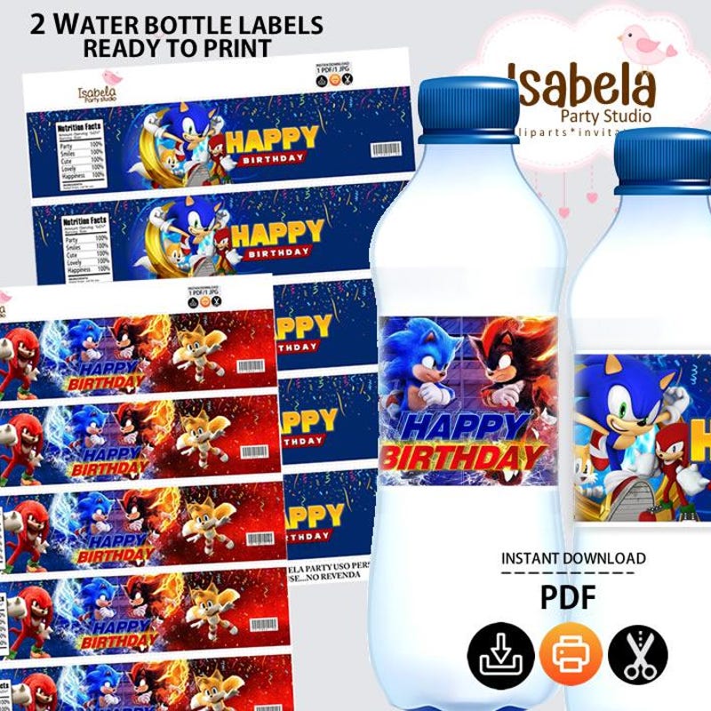 Sonic Water Bottle - Etsy