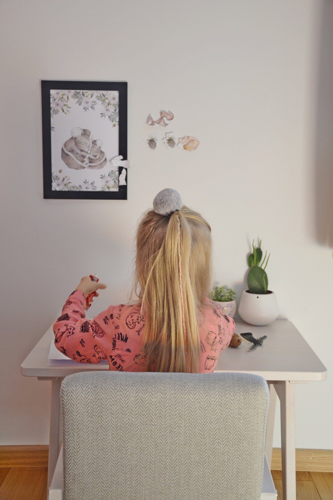 Small Kids Wooden Table White, Children's Activity Table, Kids ...