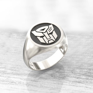 Sterling Silver Decepticon Ring, Transformers Autobot Jewelry - Etsy