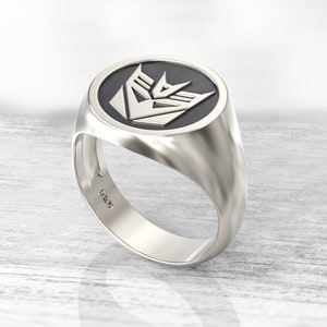 Sterling Silver Decepticon Ring, Transformers Autobot Jewelry - Etsy