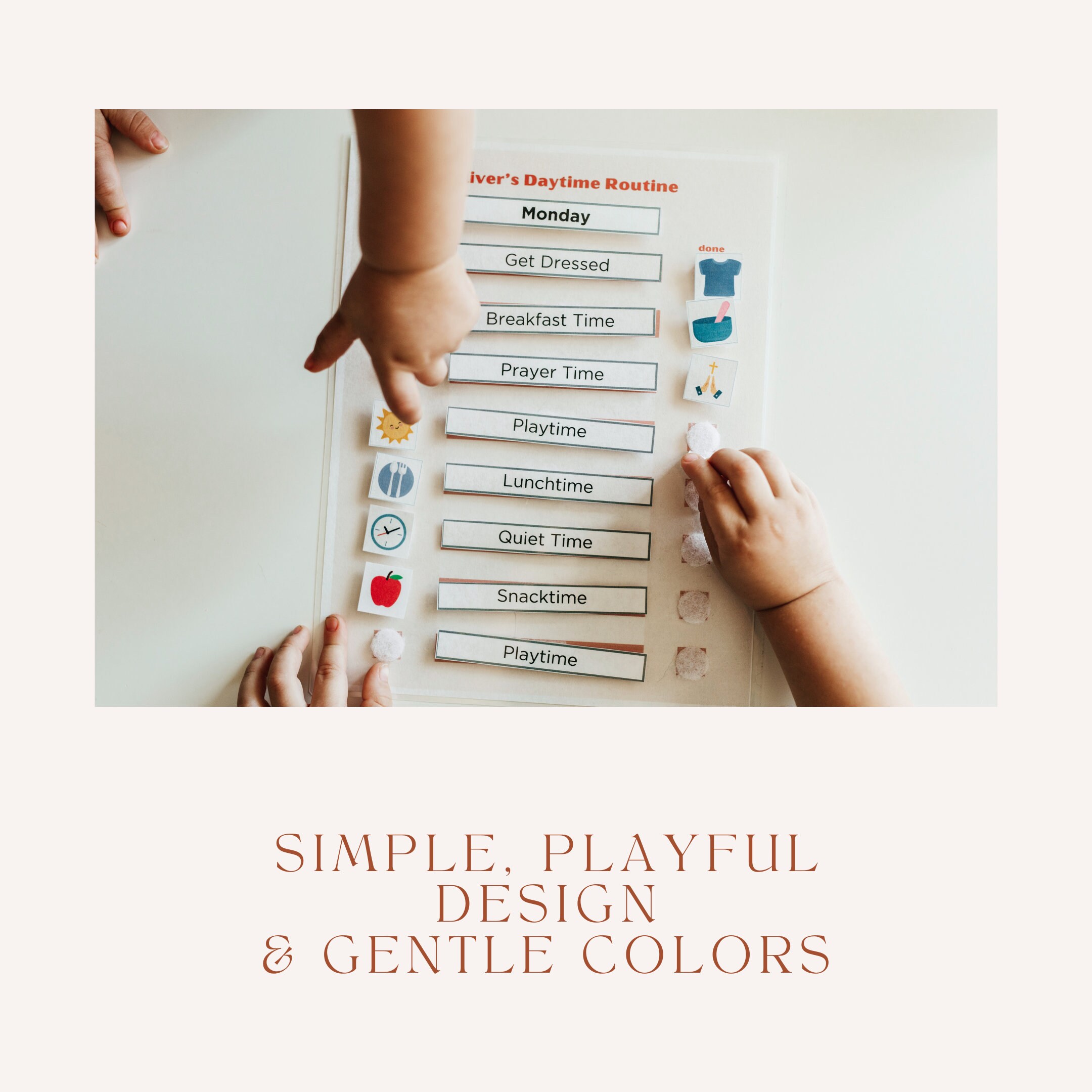 Editable Picto-schedule for Toddlers, Customizable Daily Routine Canva ...