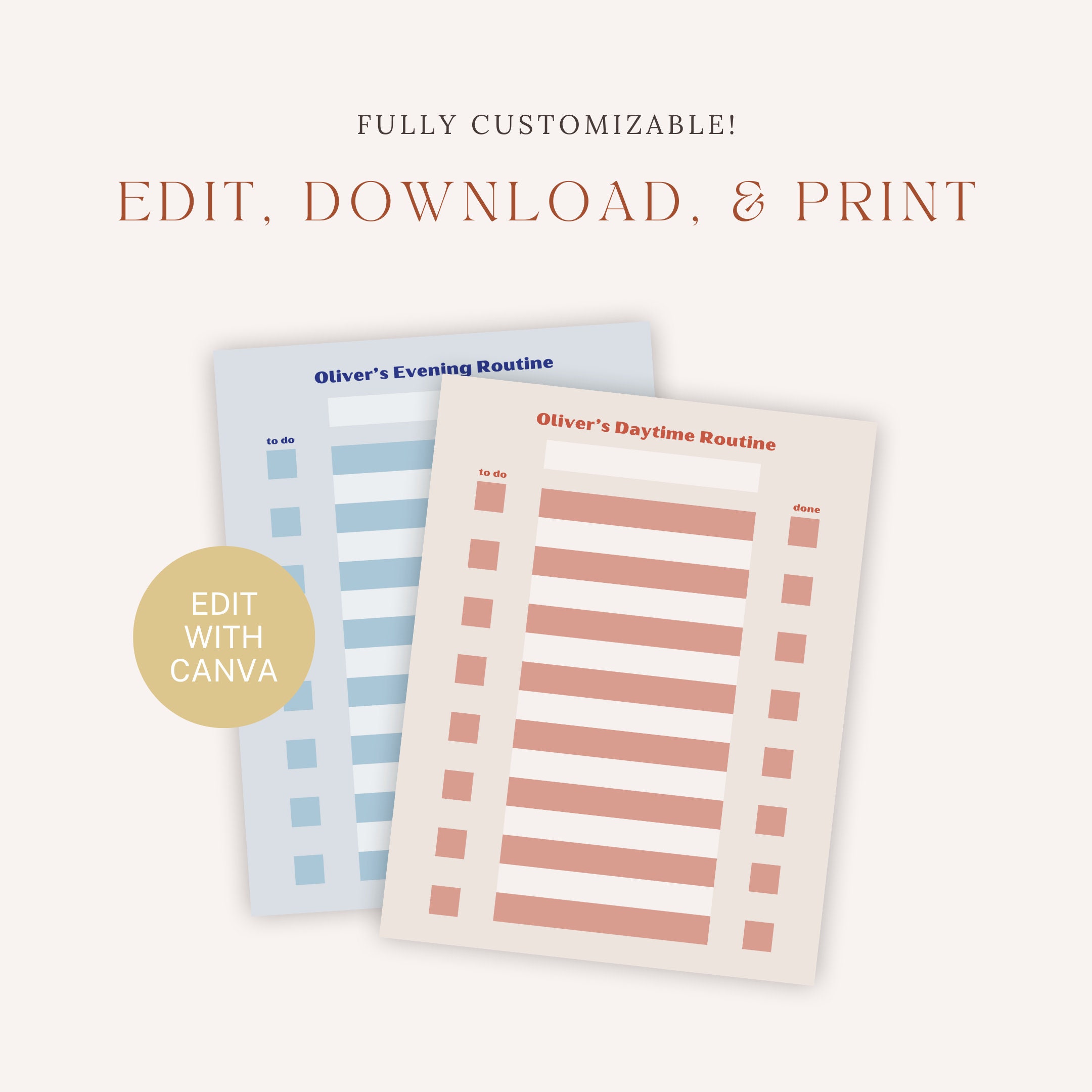 Editable Picture Schedule for Toddlers, Customizable Daily Routine ...