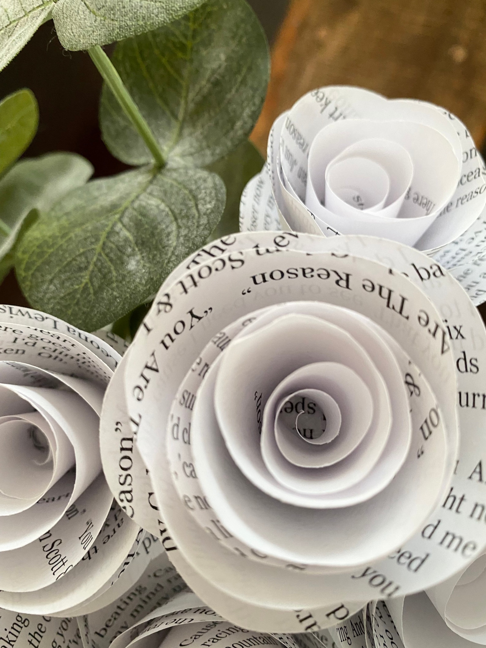Custom Song Lyrics Paper Flowers, Wedding Vows, Paper Anniversary ...