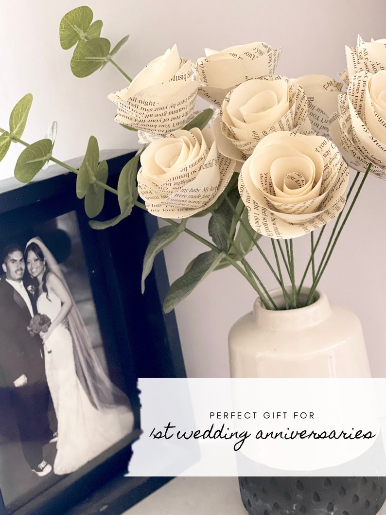 Custom Song Lyrics Paper Flowers Wedding Vows Paper - Etsy