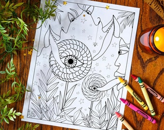 Weird Coloring Page - Etsy
