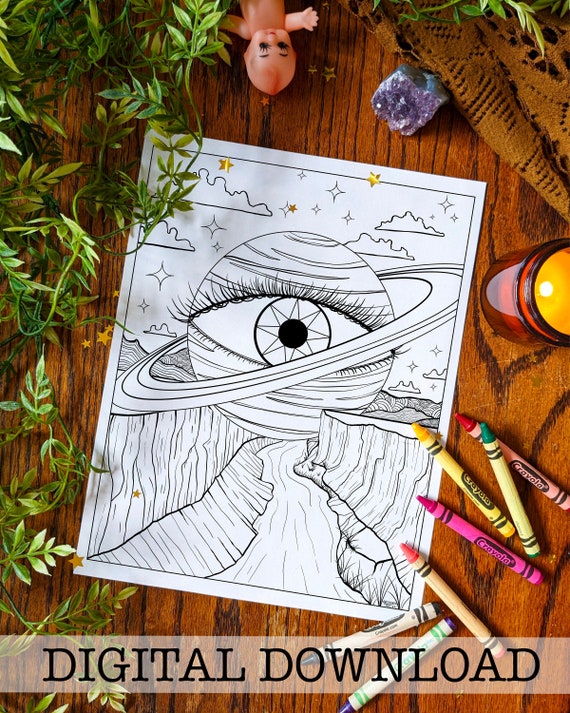 Digital Download Coloring Page Instant Download Digital | Etsy