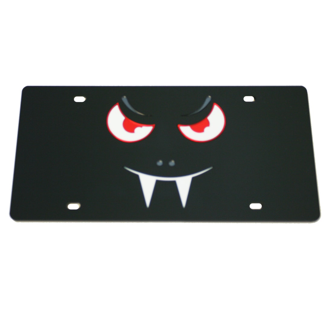 License Plate Vampire Mirrored Acrylic Car Tag - Etsy