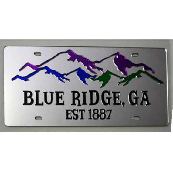 License Plate Georgia Blue Ridge Mountains Acrylic Mirrored | Etsy
