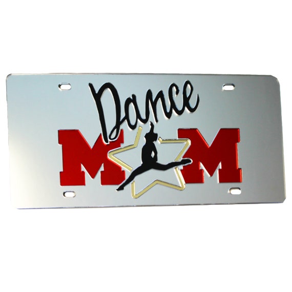 License Plate Dance Mom Mirrored Acrylic Car Tag | Etsy
