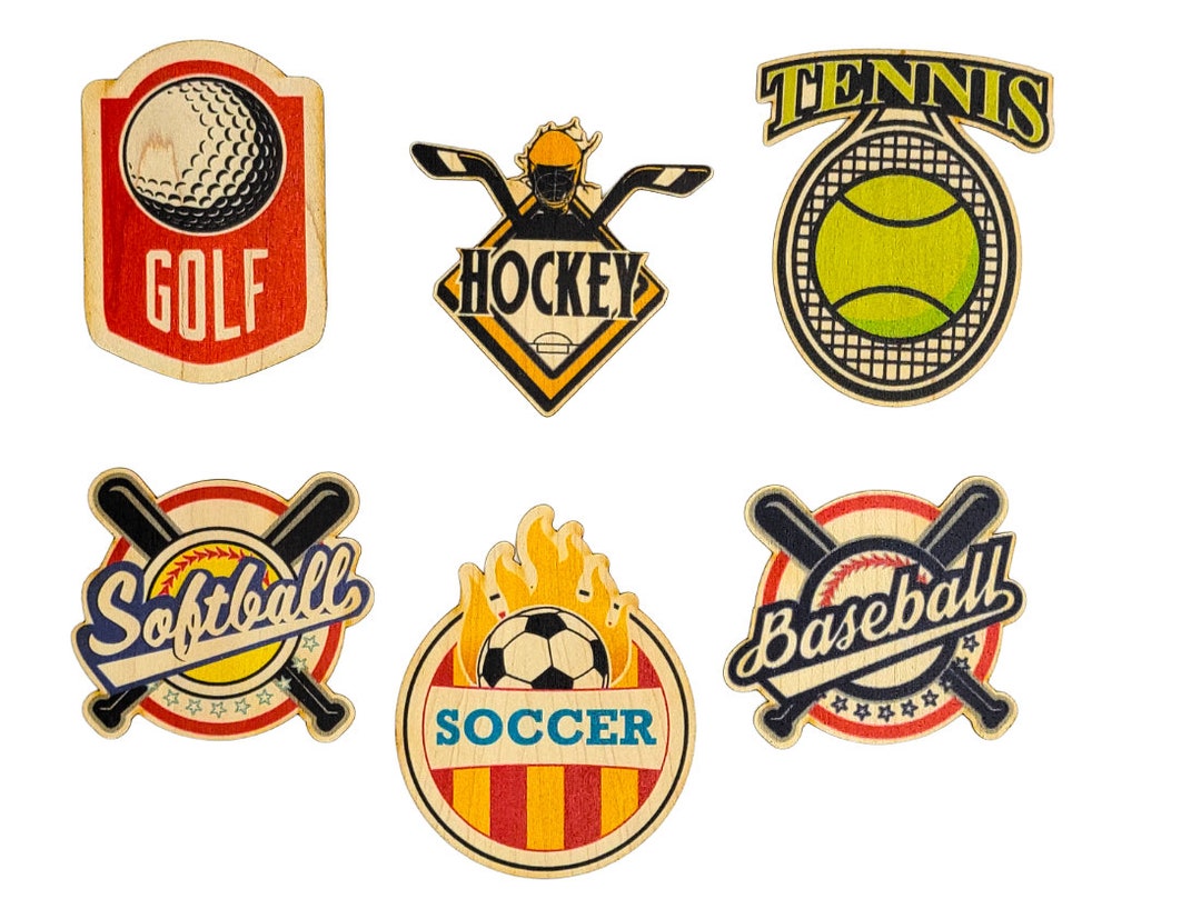 Sports Wood Sticker Pack - Etsy